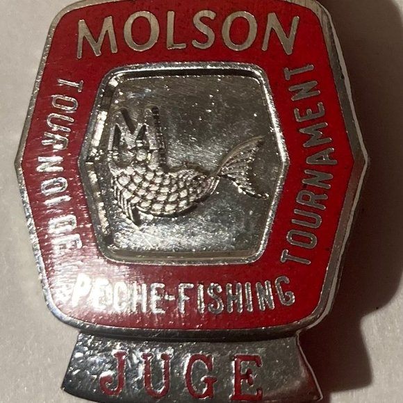 Accessories | Vintage 1963 Metal Bolo Tie Silver And Red Enamel Molson ...